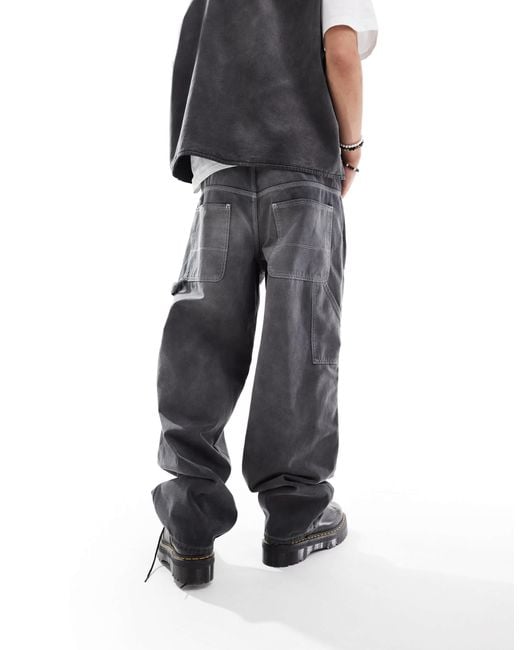 Collusion X002 baggy Carpenter Jeans in White for Men | Lyst