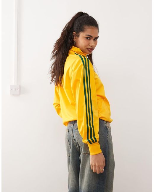 adidas Originals Firebird Track Top in Yellow | Lyst UK