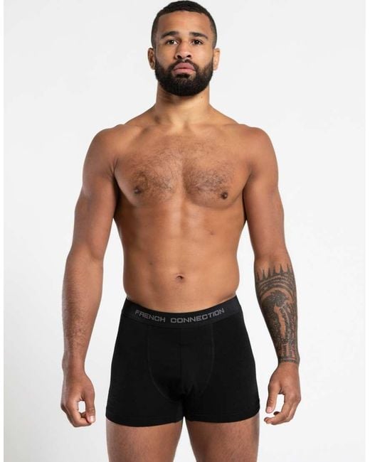 French Connection Pack Of 7 Cotton Boxers in Black for Men | Lyst UK