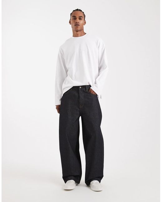 ASOS Circular Design Collection Heavyweight Barrel Fit Jeans in White ...