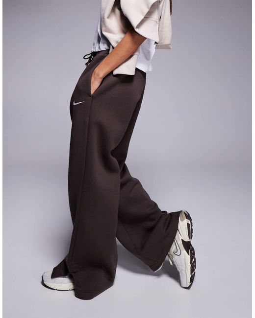 Nike Phoenix Fleece High Rise Wide Leg Sweatpants in Gray | Lyst