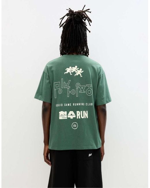 Pull&Bear Squid Game T-Shirt in Green for Men | Lyst UK