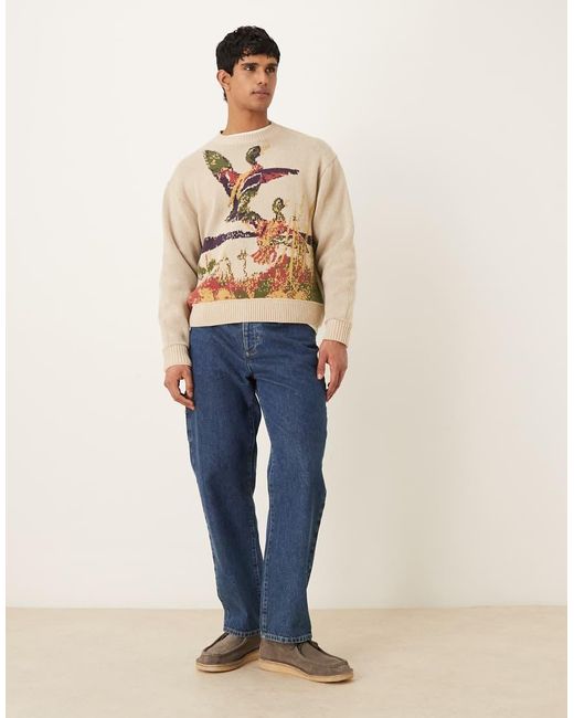 Abercrombie & Fitch Countryside Graphic Jumper in Natural for Men | Lyst UK