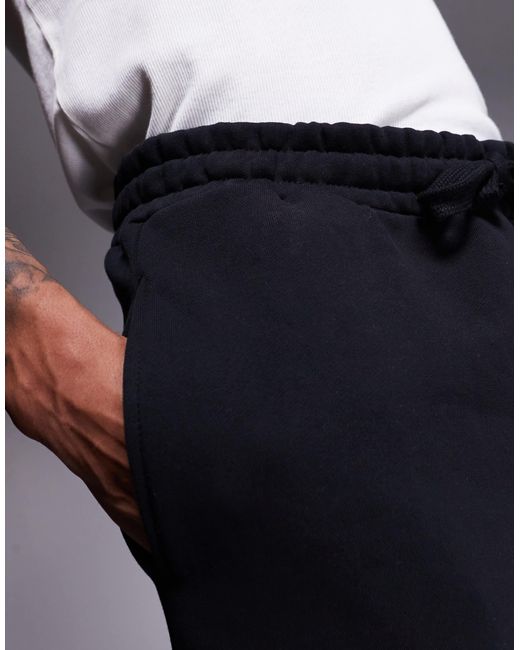 ASOS Premium Heavyweight Tapered Trackies in Gray for Men | Lyst