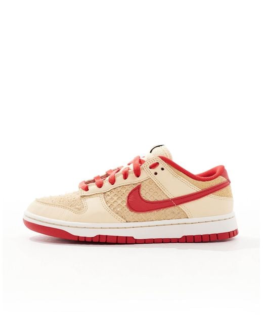Nike Dunk Low Retro Sneakers in Pink for Men | Lyst