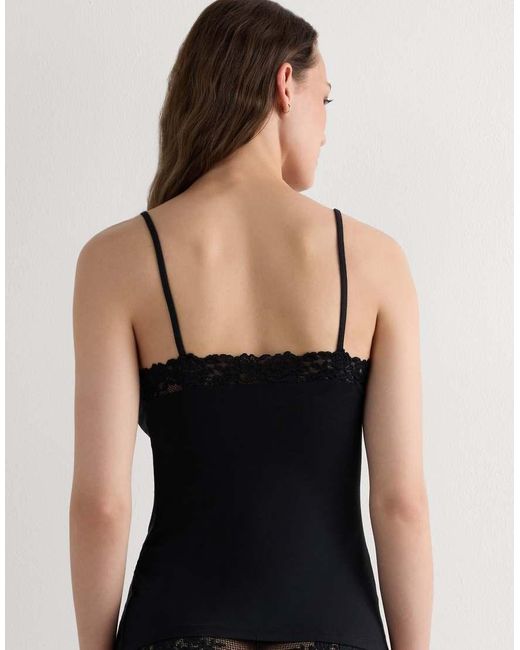 Intimissimi Pretty Flowers Modal Top in Black | Lyst UK