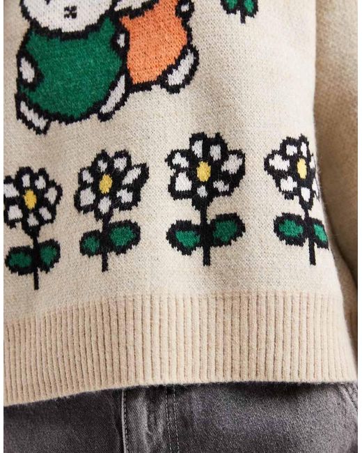 Daisy Street X Miffy Knit Sweater in Grey | Lyst UK