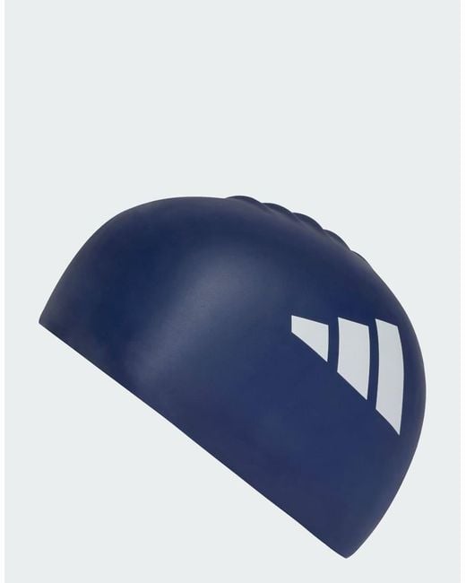adidas Originals Adidas Adults 3-Stripes Swim Cap in Blue | Lyst UK