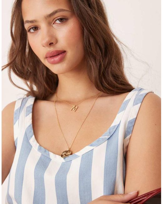 ASOS Denim Vest Top in Blue | Lyst UK