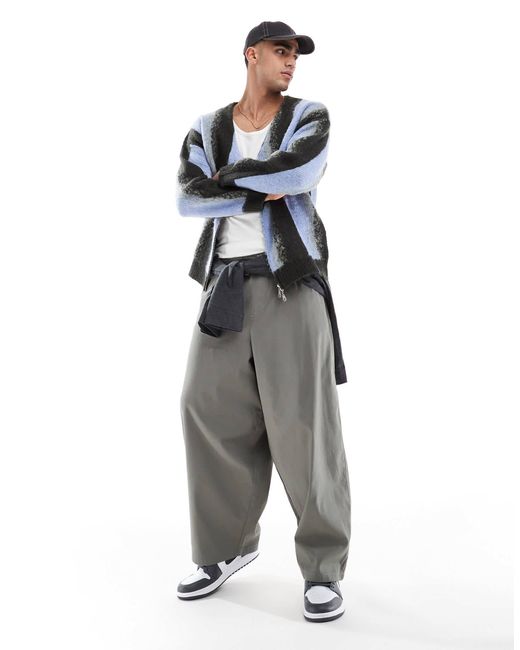 ASOS Oversized baggy Pants in Gray for Men | Lyst