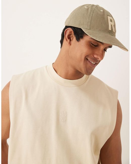 ASOS Heavyweight Oversized Tank in Natural for Men | Lyst