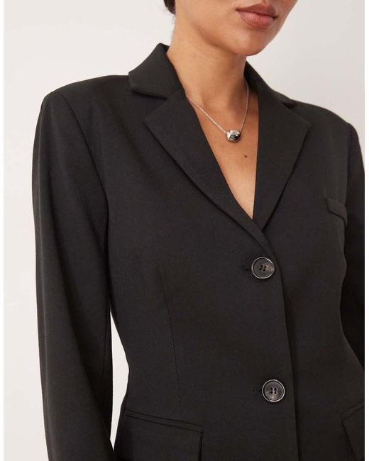 Pretty Lavish Cinched Blazer in Black | Lyst UK
