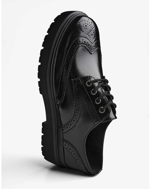 Bershka – elegante budapester in Schwarz für Herren | Lyst DE
