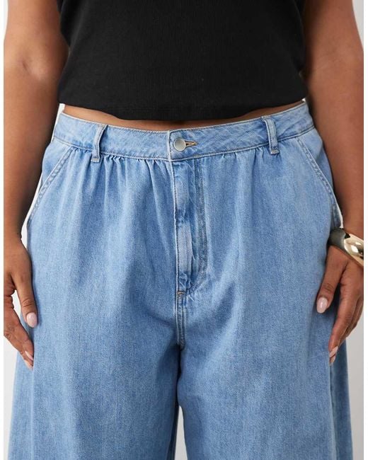 ASOS Curve Balloon Jean in Blue | Lyst UK