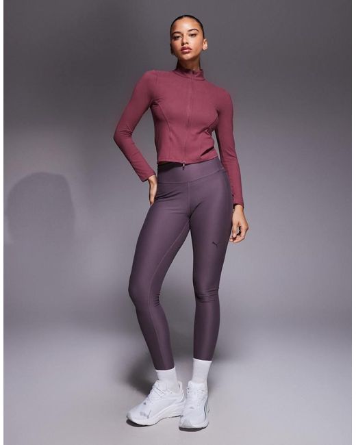PUMA Train Reg Length Full-Zip Top in Purple | Lyst UK
