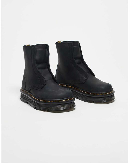 Dr. Martens Zebzag Laceless Boot in Black | Lyst UK