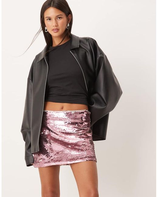 Collective The Label Mini Skirt in Pink | Lyst UK