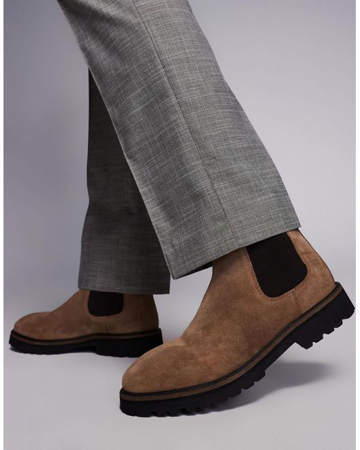 Walk London Mayfair Chelsea Boot in Gray for Men | Lyst