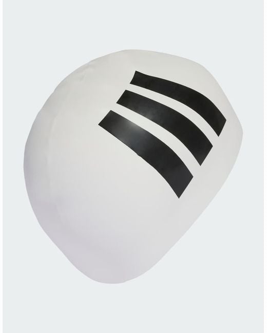 adidas Originals Adidas Adults 3-Stripes Swim Cap in White | Lyst UK