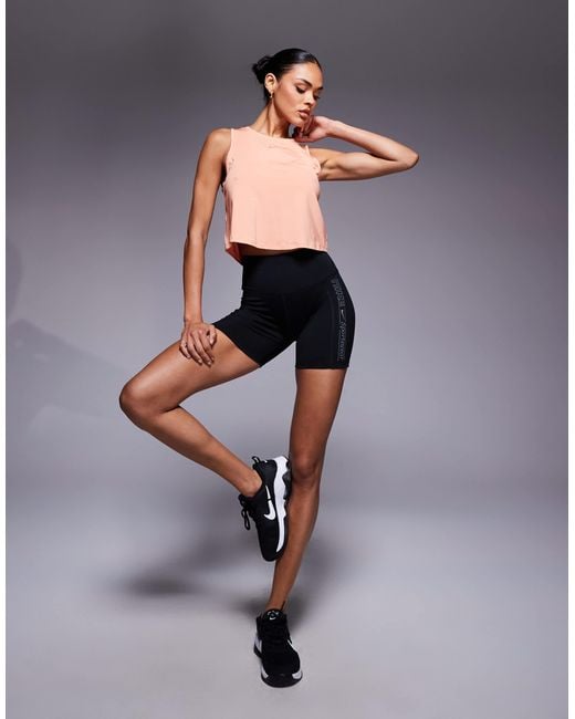 Nike Nike One Training Cropped Tank Top in Blue | Lyst