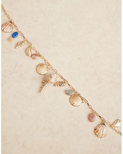 ASOS Waist And Hip Chain Belt With Faux Shells Charms And Stones in ...