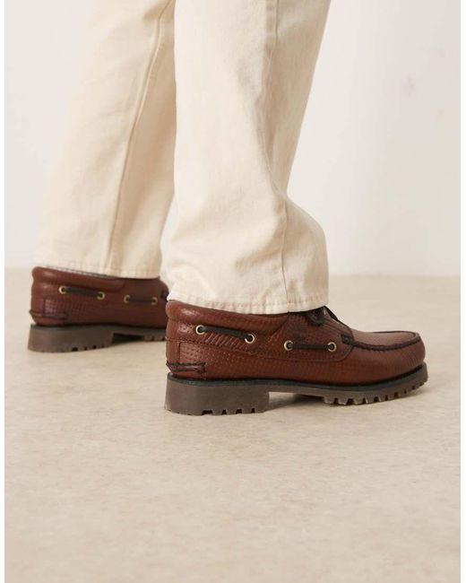 Timberland Authentic 3 Eye Classic Boat Shoe in Natural for Men | Lyst UK