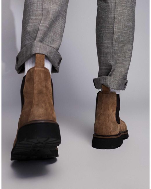 Walk London Mayfair Chelsea Boot in Gray for Men | Lyst