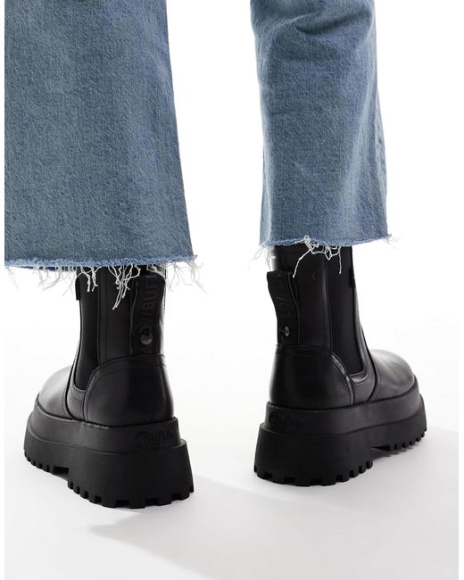 Buffalo Chunky Boot in Blue | Lyst