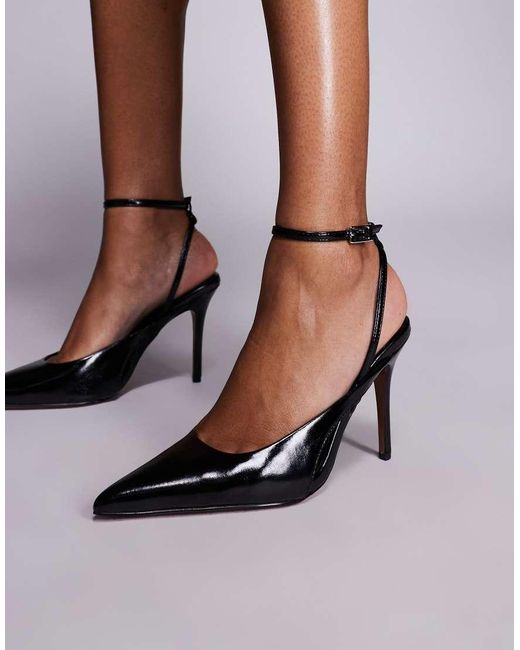 ASOS Pamela Cut Out Detail High Court Shoe in Black | Lyst UK