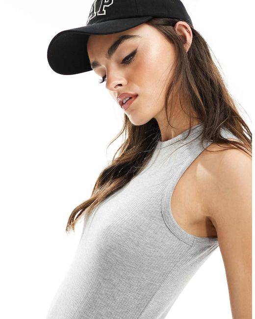 Object Racer Neck Jersey Maxi Dress in White | Lyst