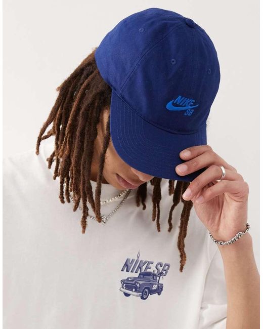 Nike Sb Logo Cap in Blue for Men | Lyst UK