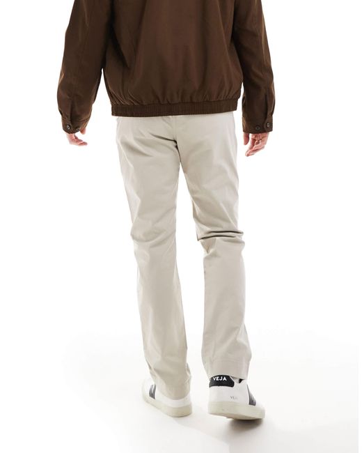 Polo Ralph Lauren Icon Logo Straight Fit Stretch Twill Chinos in White for Men | Lyst