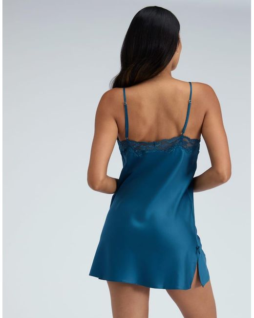 Boux Avenue Amelia Satin Lace Trim Chemise Top With Bow Detailing in ...