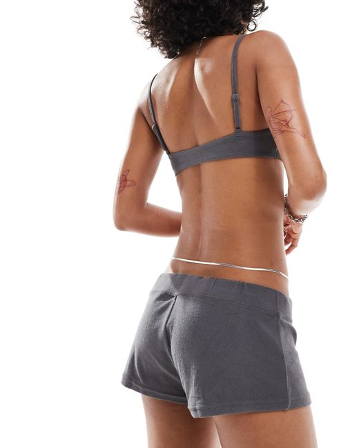 Weekday Blake Mix & Match Towelling Bikini Hotpants in Black | Lyst