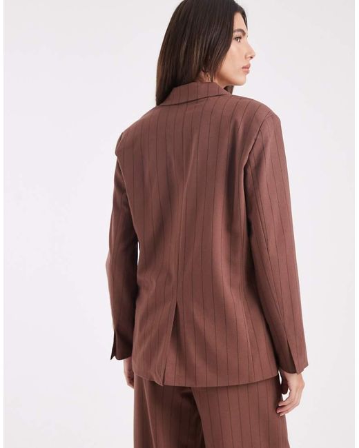 Object Tailored Blazer Co-ord in Brown | Lyst UK