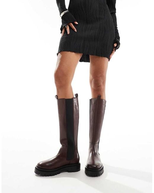 Walk London Dana Tall Chelsea Boot in Black | Lyst UK