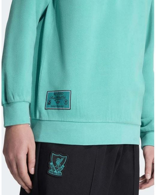 adidas Originals Liverpool Fc Terrace Icons Half-Zip Top in Green for ...