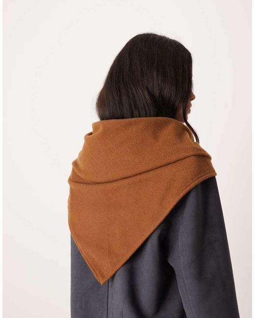 ASOS Woven Triangle Scarf in Brown | Lyst UK