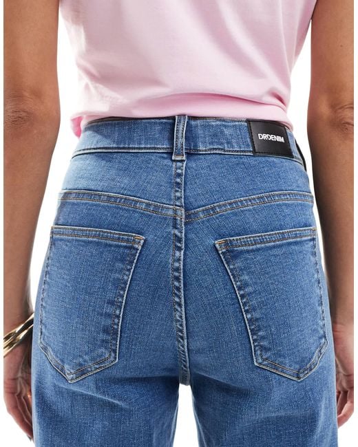 Dr. Denim Moxy Straight Leg Curve Cut Leg Jeans in Blue | Lyst