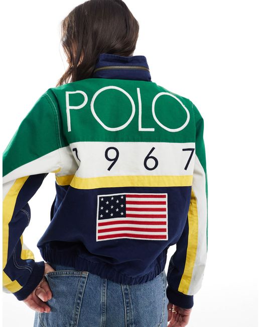 Polo Ralph Lauren Racing Jacket in Blue | Lyst