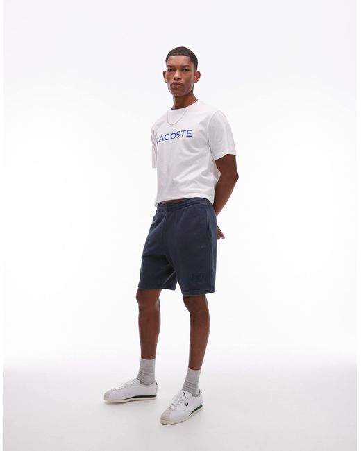 Short - surteint Lacoste pour homme en coloris Blanc | Lyst