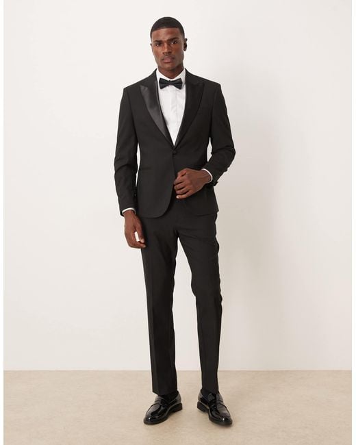 ASOS Slim Tuxedo Jacket in Black for Men | Lyst