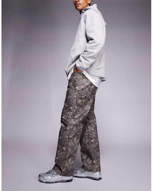 Faded Store Camo Print Jeans in Grey for Men | Lyst UK