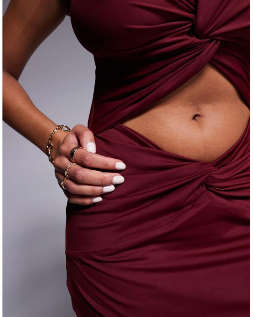 Taideux Fuller Bust Nikki Jersey Cut Out Midaxi Dress With Twist Detail ...