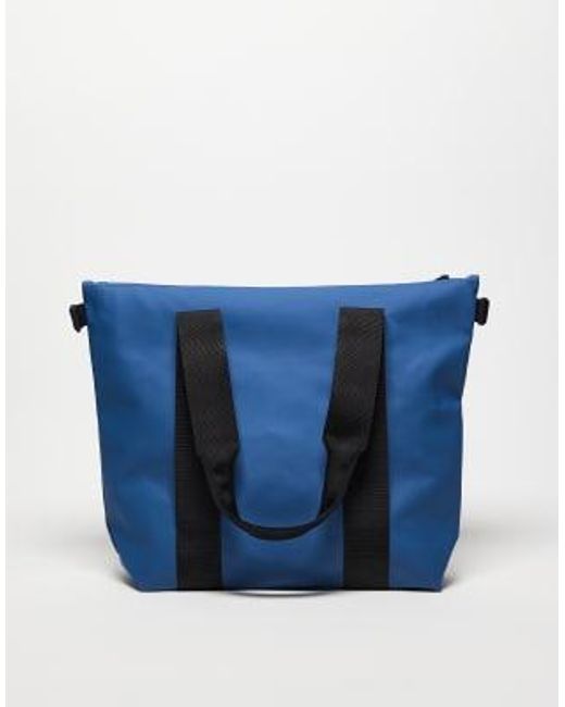 Rains Tote Bag Mini With Tonal Logo in Blue | Lyst