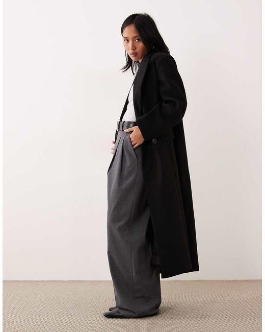 ASOS Asos Design Petite Formal Sculpted Longline Coat in Black | Lyst UK