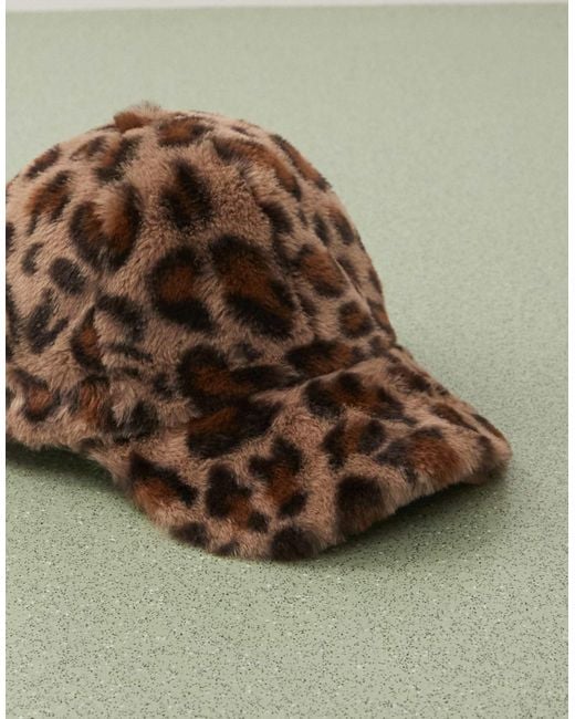Collusion Faux Fur Cap in Brown | Lyst Canada