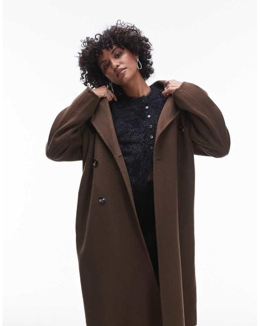 Mango Longline Wool Coat in White | Lyst UK