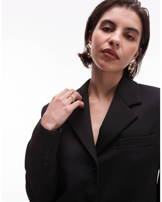 Mango Capsule Longline Blazer Co-Ord in Black | Lyst