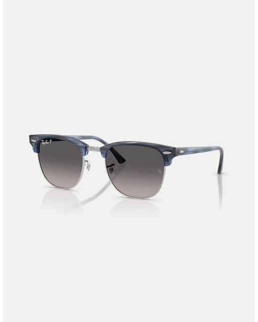 Ray-Ban Clubmaster Sunglasses With Polarised Lens in Blue | Lyst UK